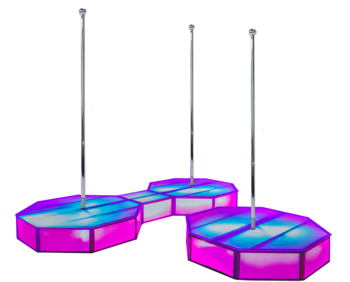Portable Stripper Pole Rentals & Octagon Stages by All Star Stages