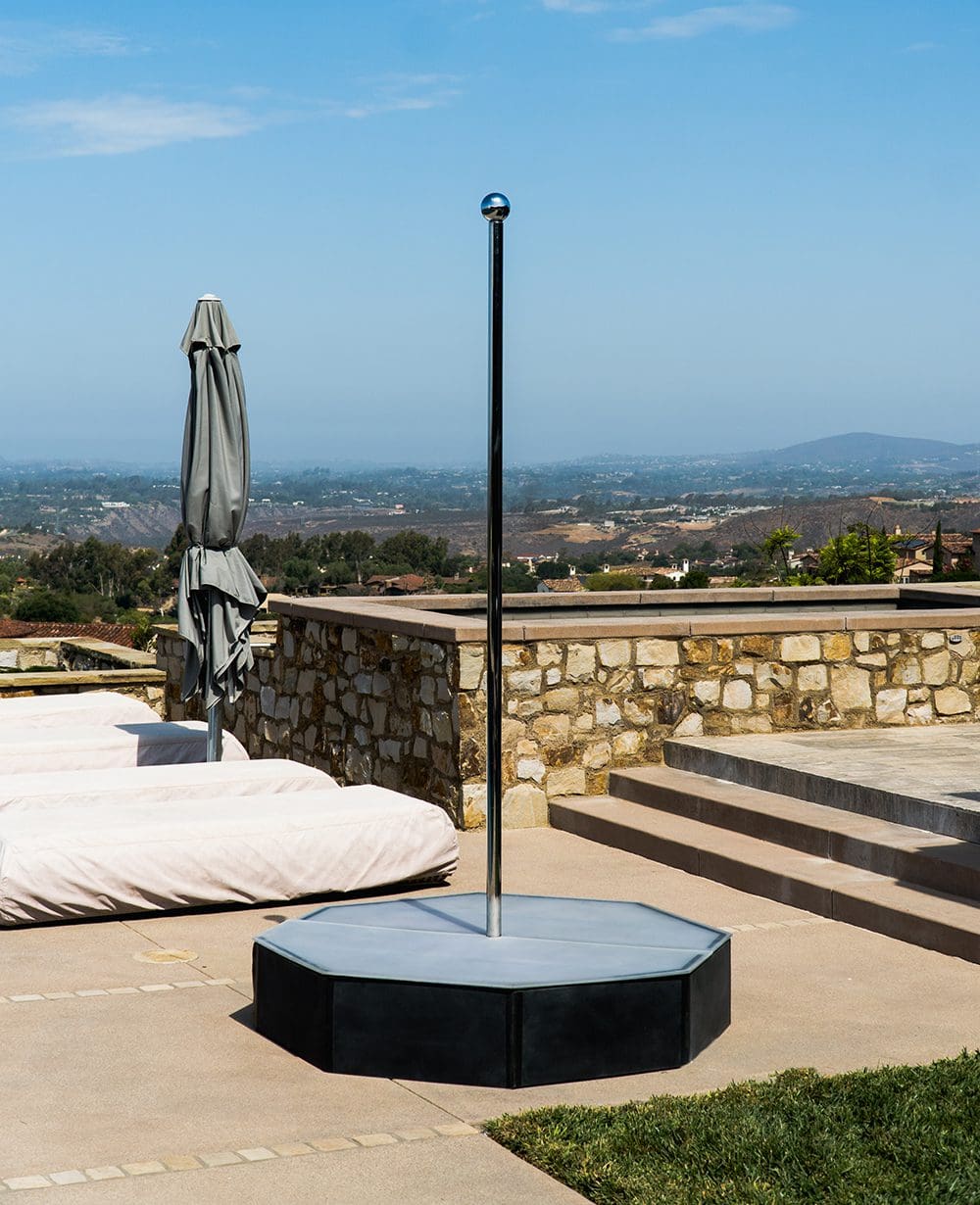 Matte Black Portable Acrylic Stage & Freestanding Dance Pole