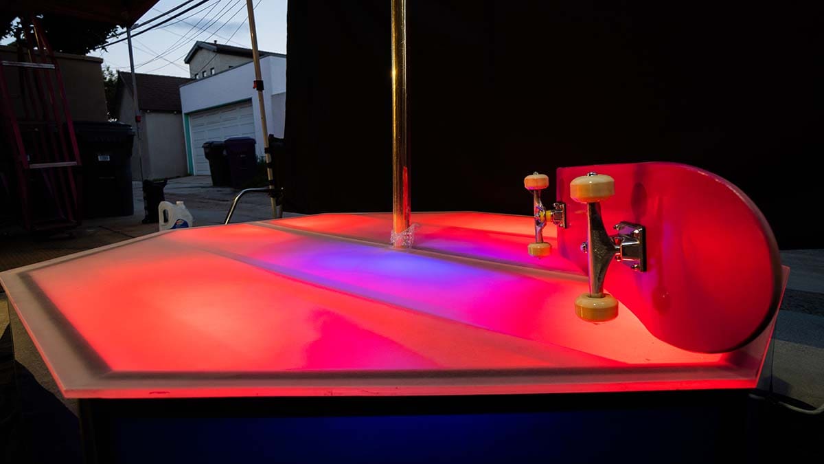 Matte Black Portable Acrylic Stage & Freestanding Dance Pole