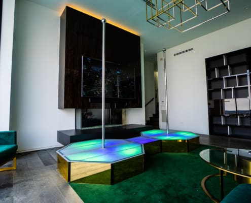 Portable SPINNING Stripper Pole Rentals w/ Octagon Stages